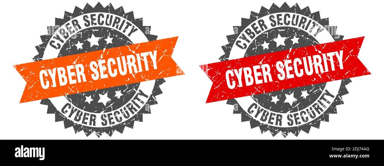 cyber security grunge stamp set. cyber security band sign Stock Vector ...