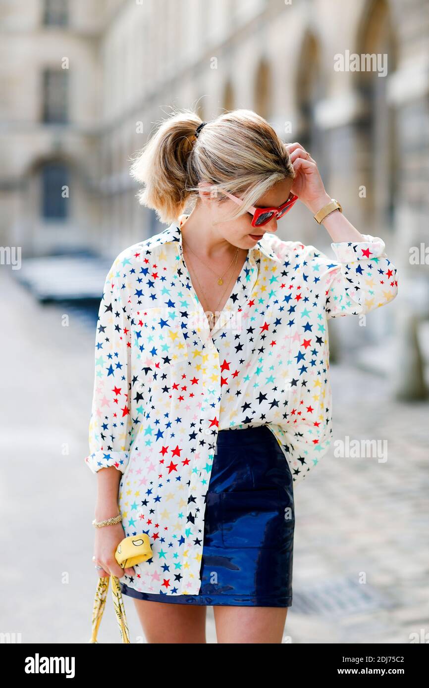 Street style, Mathilde Margail (blogger: au petit imprevu) arriving at ...