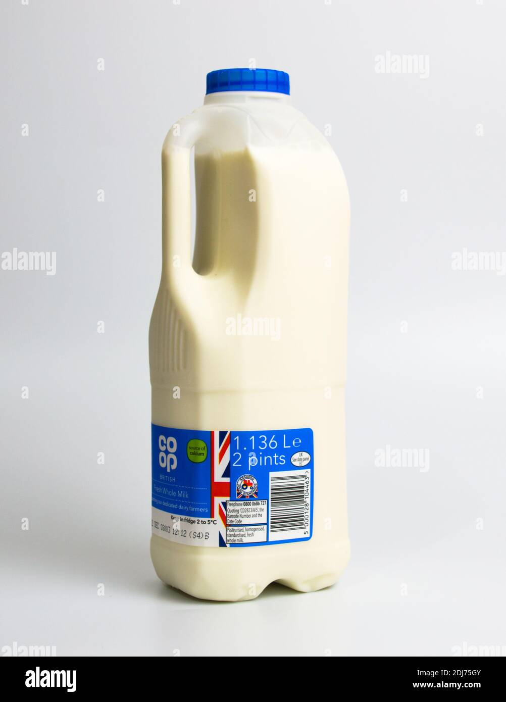 Full fat milk in plastic bottle from CoOp supermarket Stock Photo - Alamy