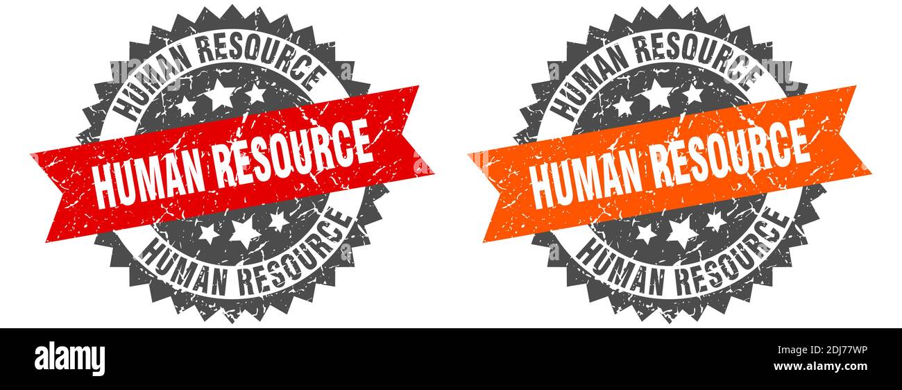 human resource grunge stamp set. human resource band sign Stock Vector ...