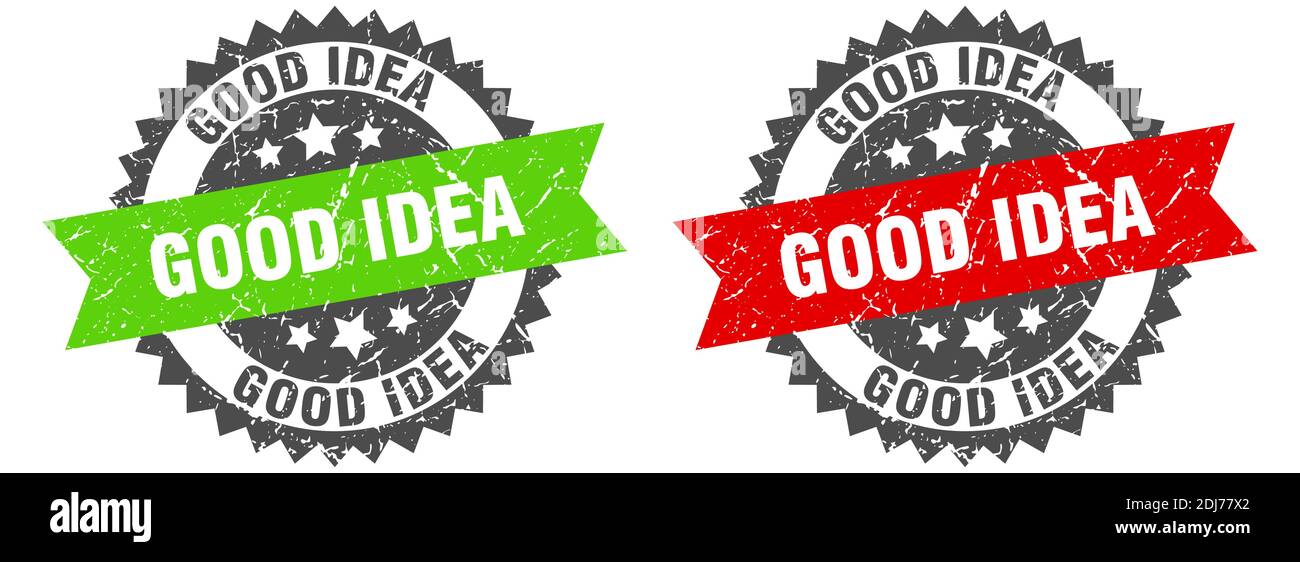 good idea grunge stamp set. good idea band sign Stock Vector Image ...