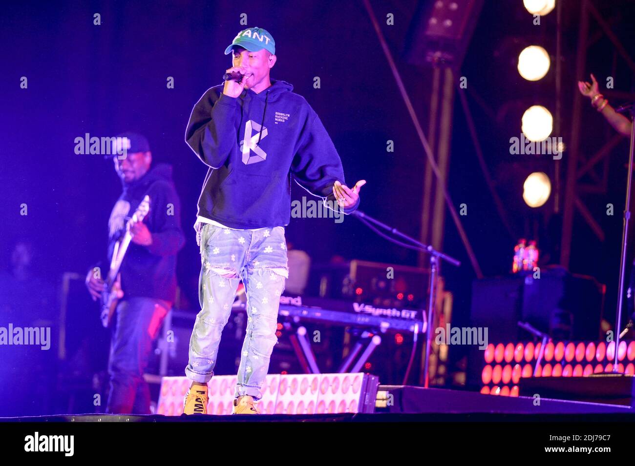 Pharell Williams performs live in concert at Festival Les Vieilles ...