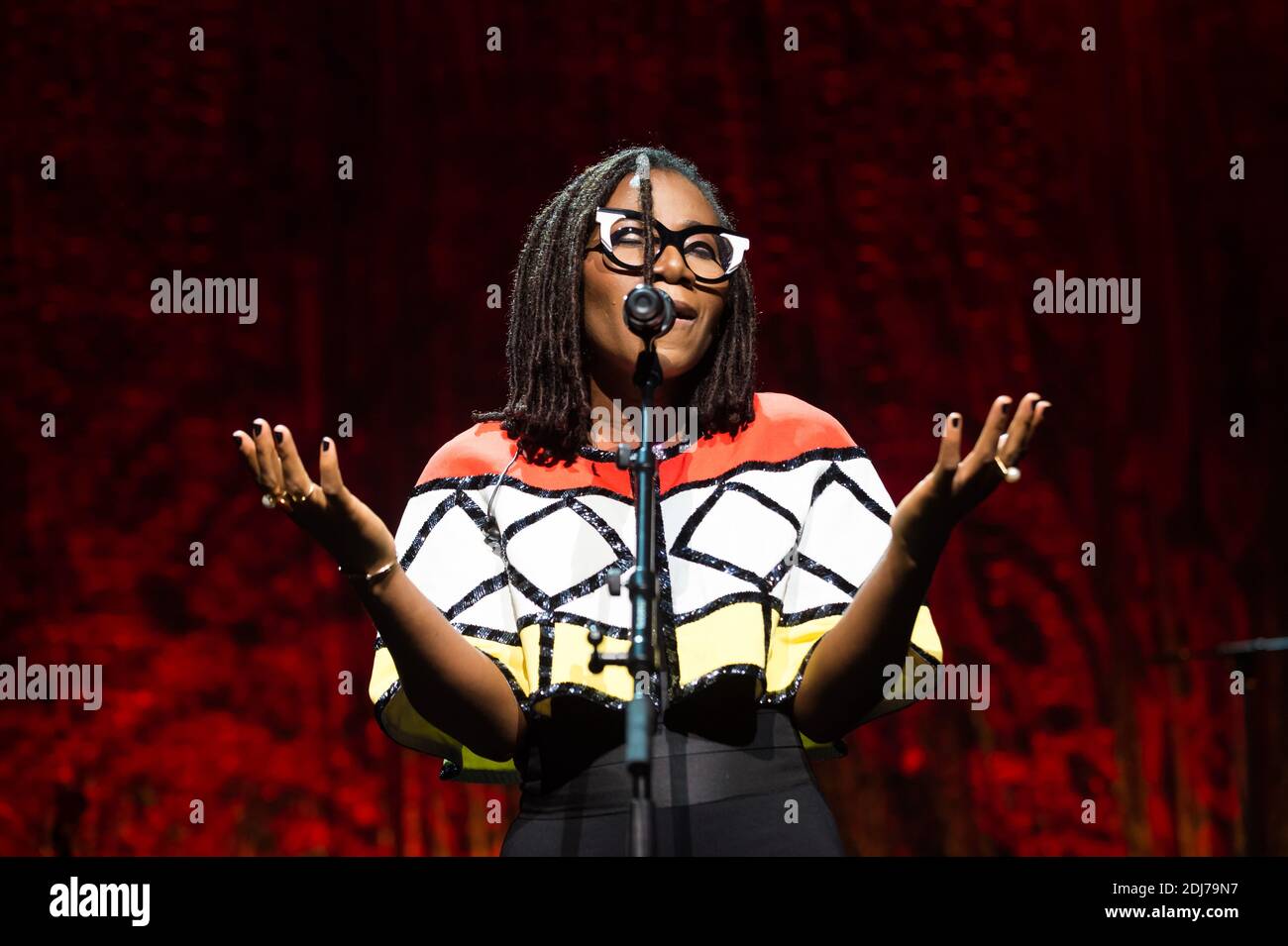 Asa performs live on stage at Montreux Jazz Festival in Montreux ...