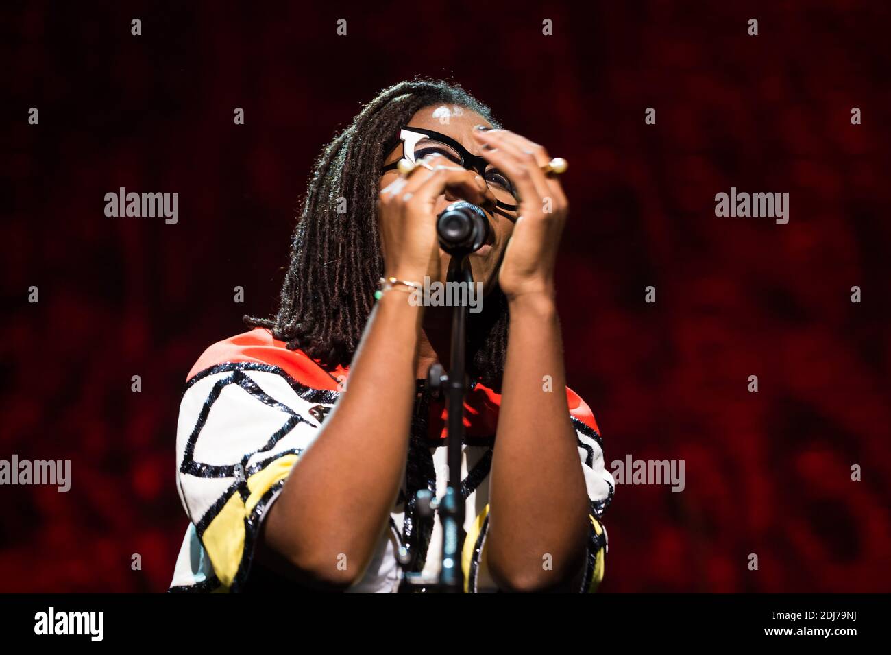 Asa performs live on stage at Montreux Jazz Festival in Montreux ...
