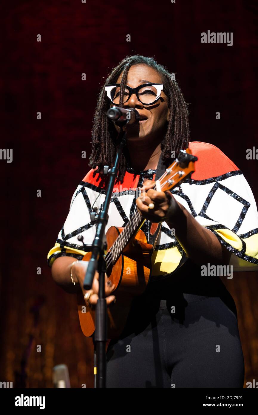 Asa performs live on stage at Montreux Jazz Festival in Montreux ...