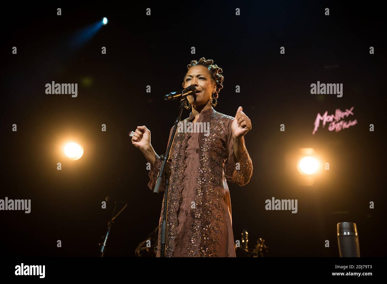 Lisa Simone performs live on stage at Montreux Jazz Festival in ...