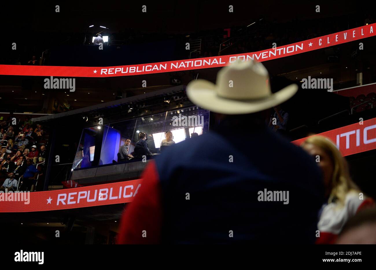 Delegates stand hi-res stock photography and images - Alamy