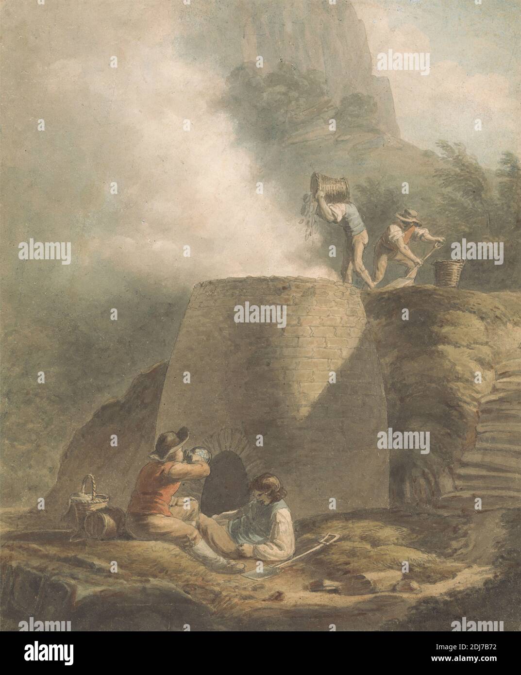 Lime kiln and workmen hi-res stock photography and images - Alamy