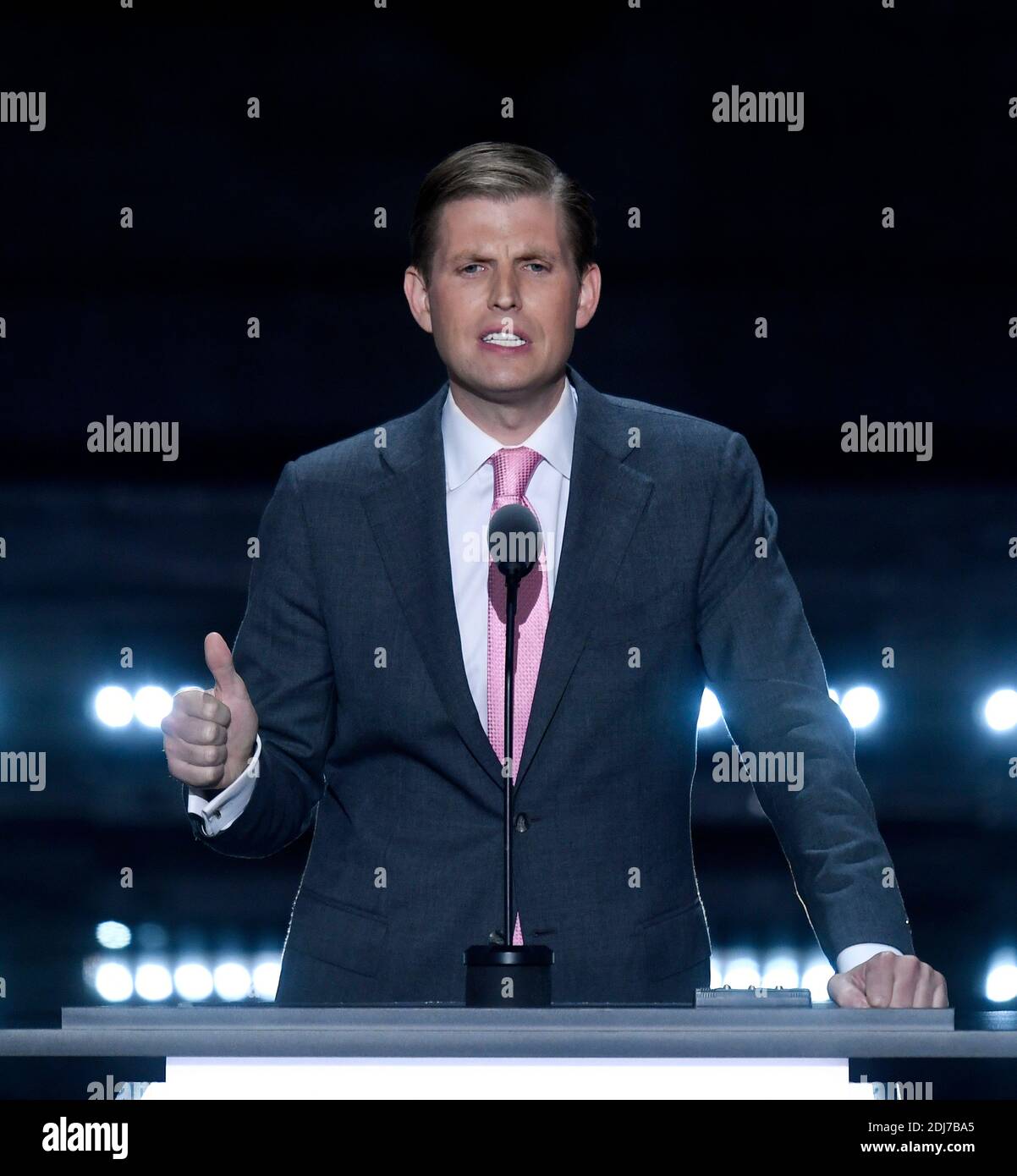 Eric Trump speaks during the third day of the Republican National ...