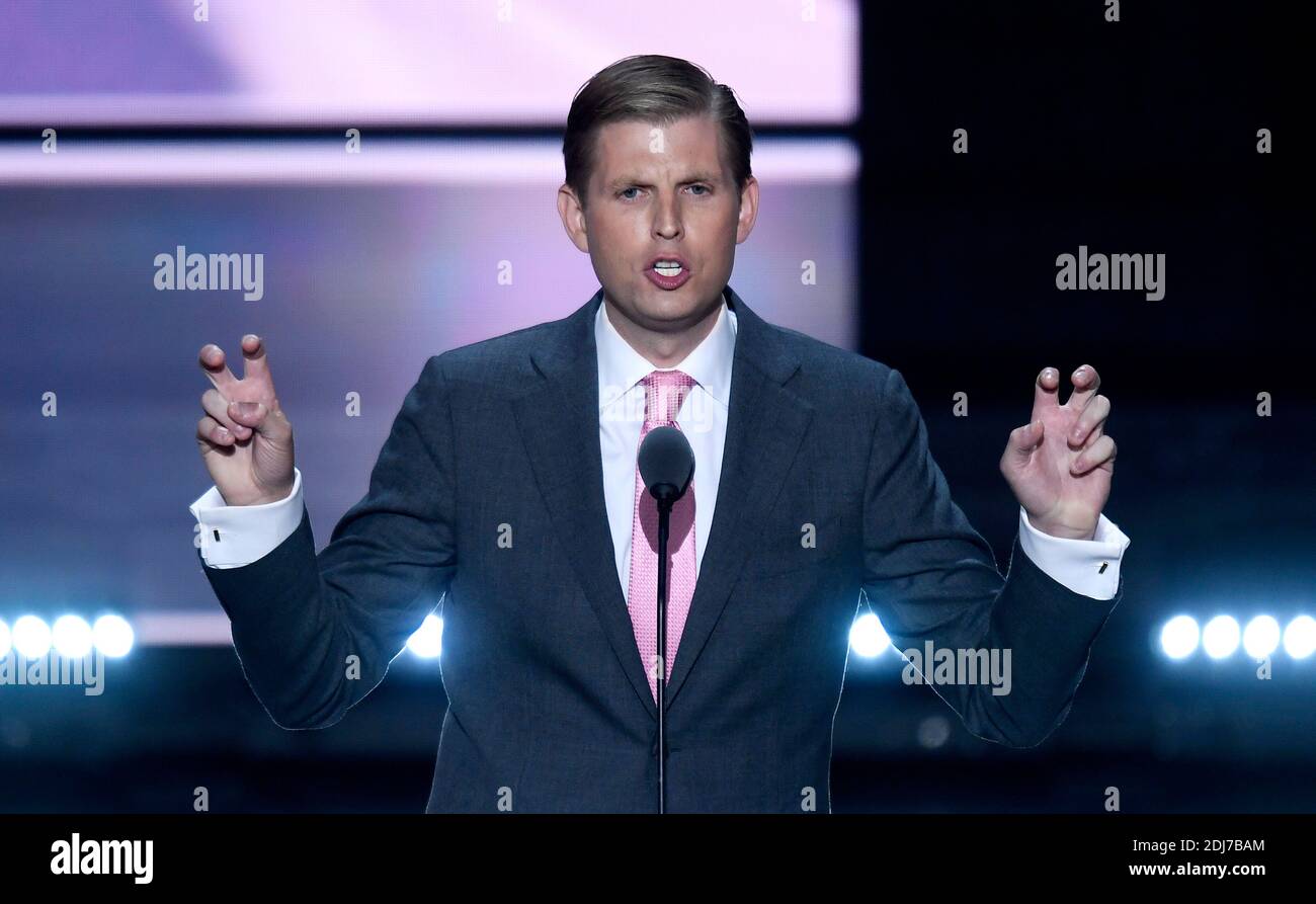 Eric Trump speaks during the third day of the Republican National ...