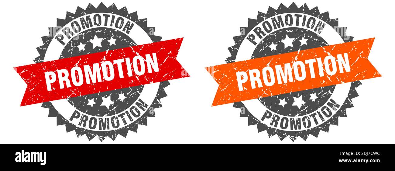 promotion grunge stamp set. promotion band sign Stock Vector Image ...