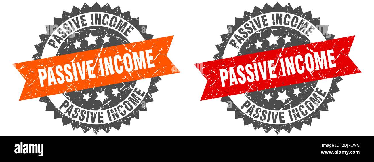 passive income grunge stamp set. passive income band sign Stock Vector ...