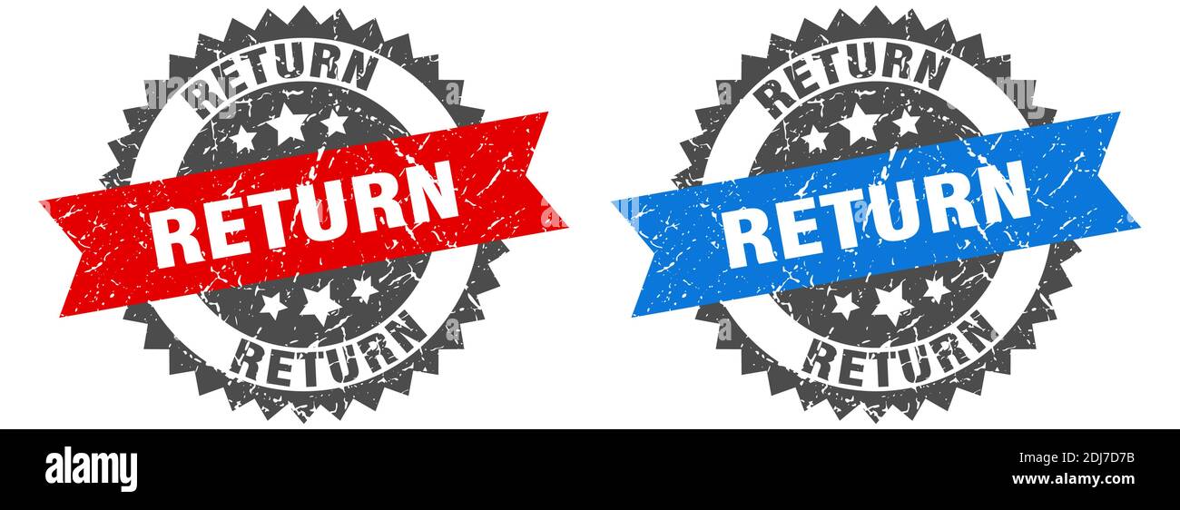 return grunge stamp set. return band sign Stock Vector Image & Art - Alamy