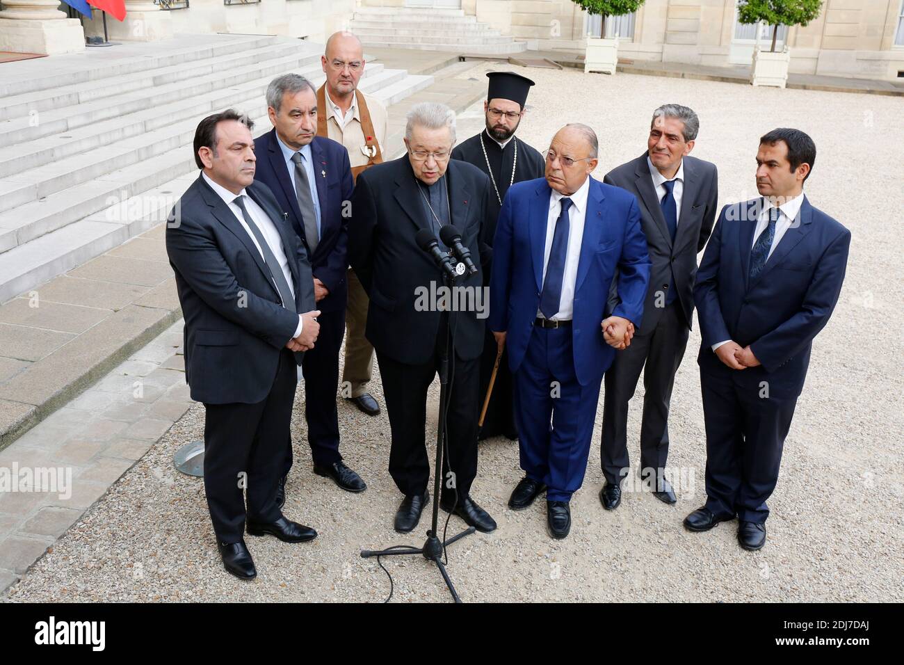 Heads of the different religions in France leaving the Elysee Palace ...