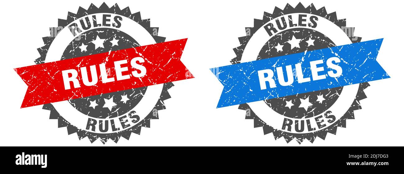 rules grunge stamp set. rules band sign Stock Vector Image & Art - Alamy