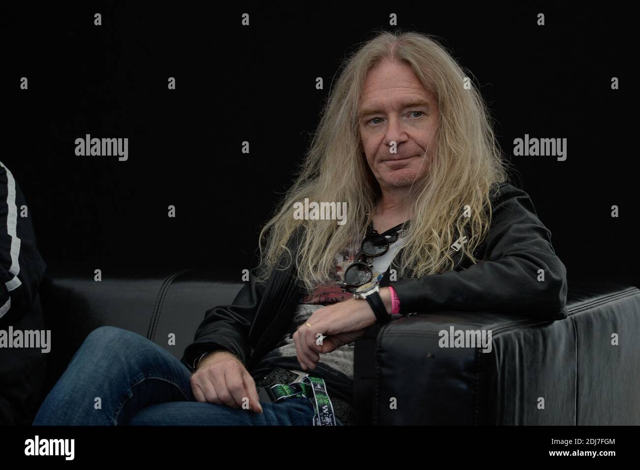 Saxon attends a press conference ahead of 27th Wacken Open Air Festival ...