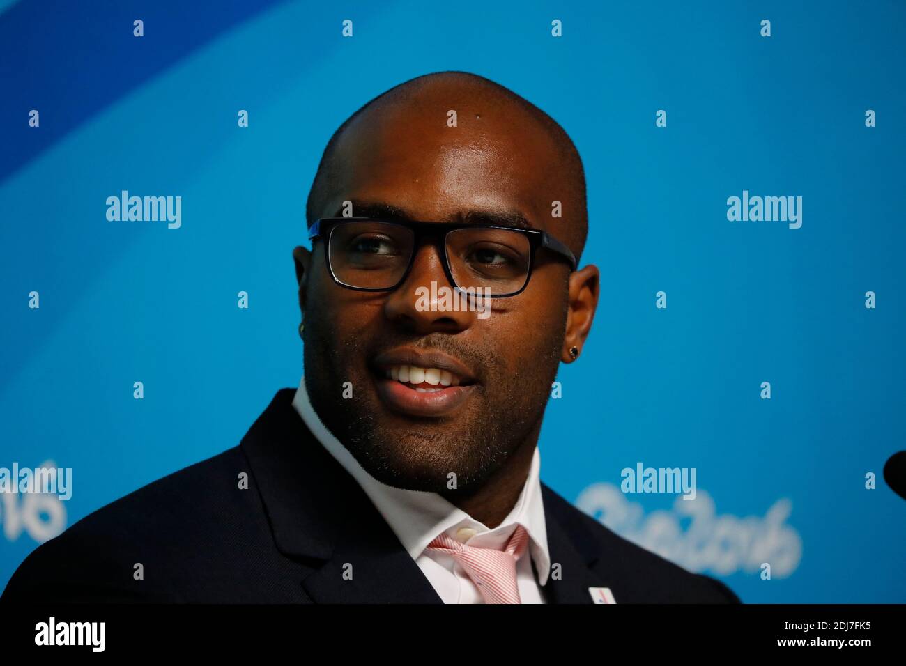 Judo Olympic Champion Teddy Riner during a Press Conference given by ...