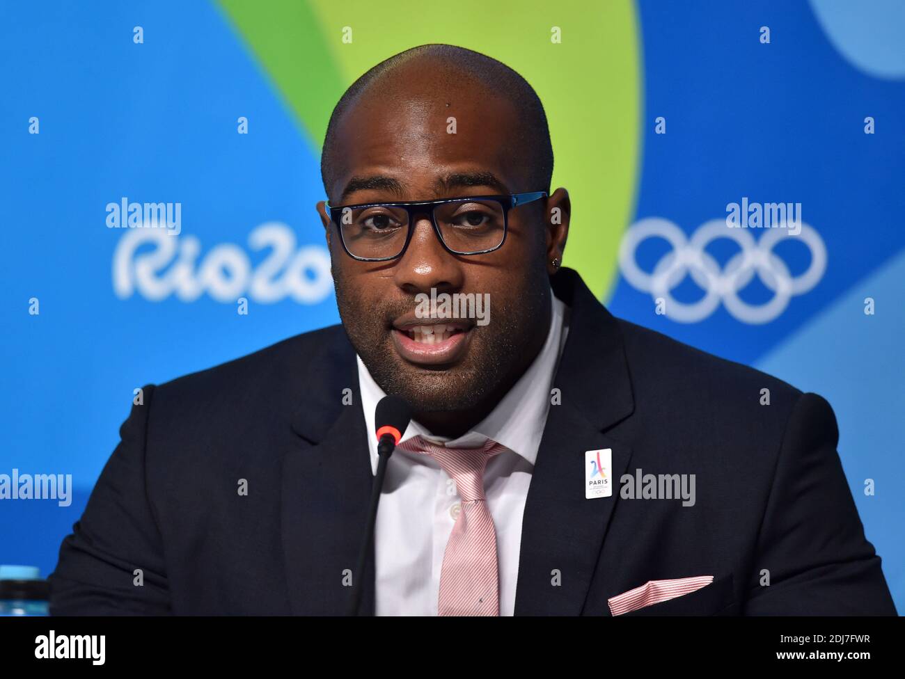 Olympic Gold Medalist Teddy Riner attends the Paris 2024 Olympic bid ...