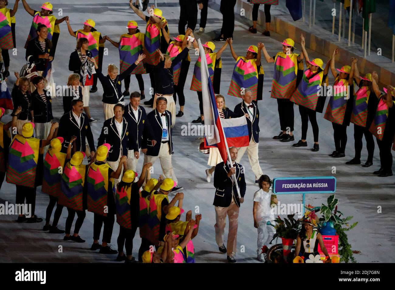 Russian delegation in the Opening Ceremony of the Rio 2016 Olympic ...
