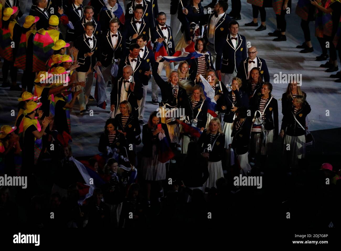 Russian delegation in the Opening Ceremony of the Rio 2016 Olympic ...
