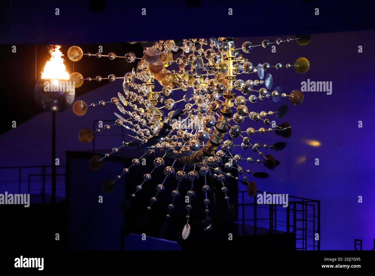 The Olympic Flame during the Opening Ceremony of the Rio 2016 Olympic ...