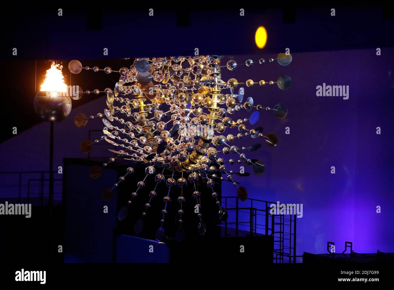 The Olympic Flame during the Opening Ceremony of the Rio 2016 Olympic ...