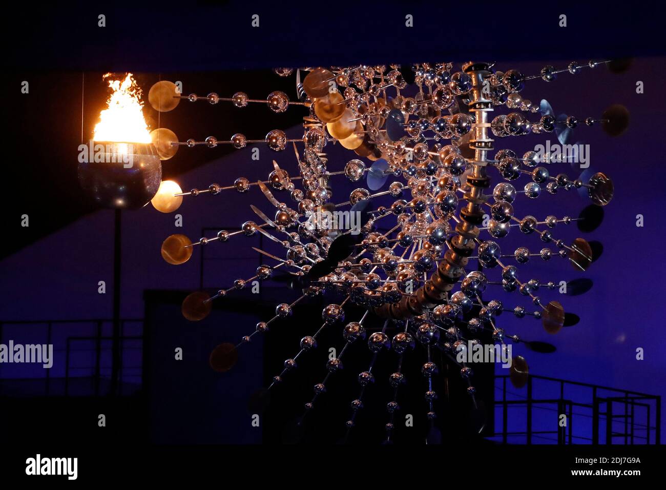 The Olympic Flame during the Opening Ceremony of the Rio 2016 Olympic ...