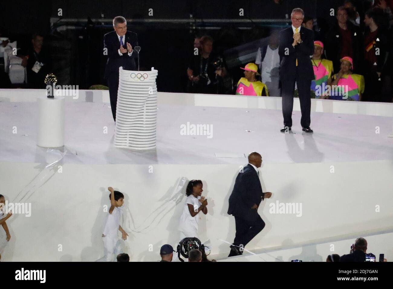Kipchoge Keino during the Opening Ceremony of the Rio 2016 Olympic ...