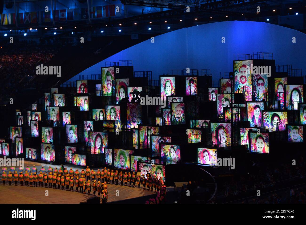 The opening ceremony of the 2016 Rio Olympic Games at the Maracana ...