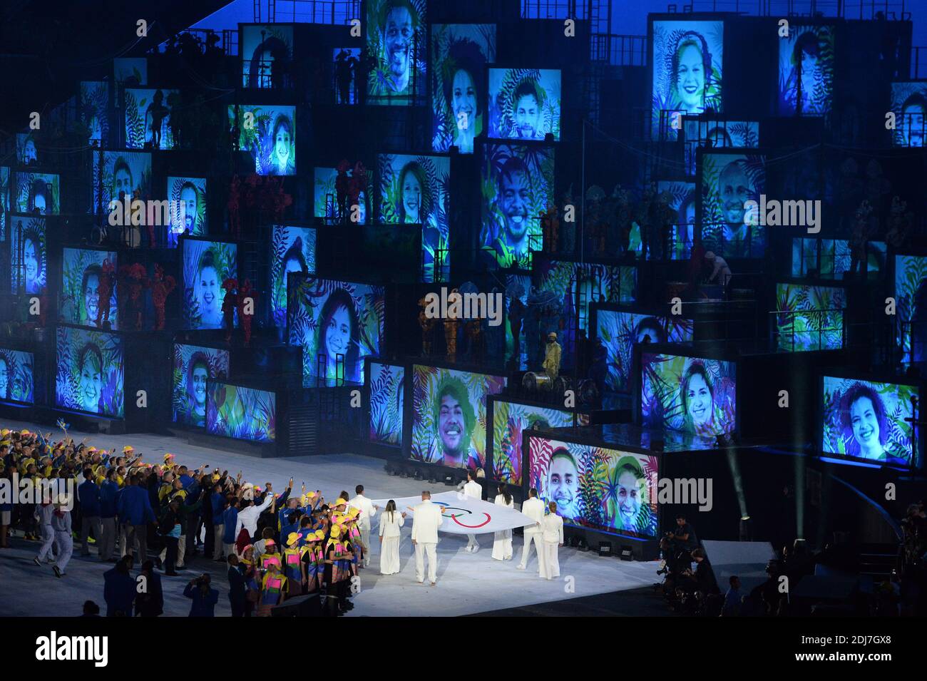 The opening ceremony of the 2016 Rio Olympic Games at the Maracana ...