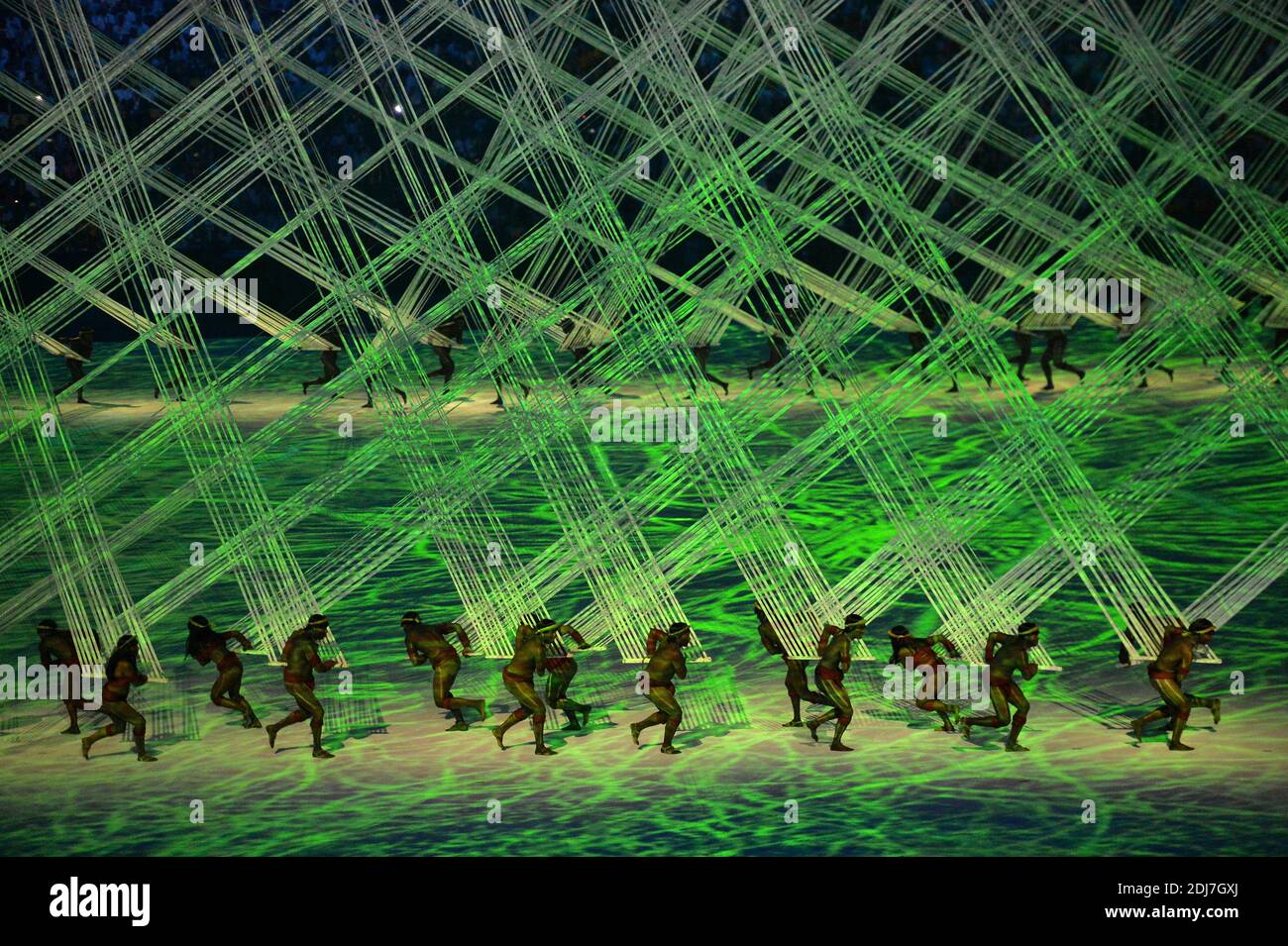 The opening ceremony of the 2016 Rio Olympic Games at the Maracana ...