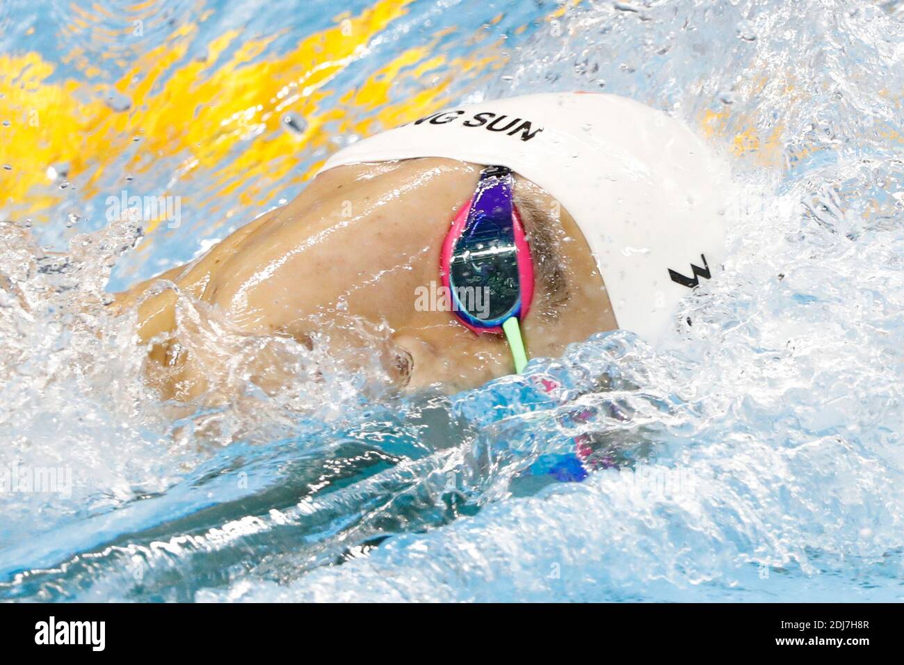 China's Yang Sun during the qualification round of the 400m Freestyle ...