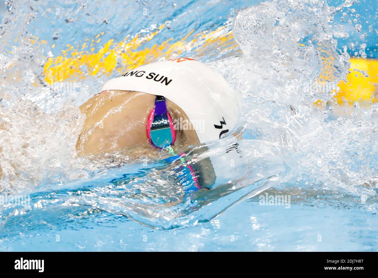 China's Yang Sun during the qualification round of the 400m Freestyle ...