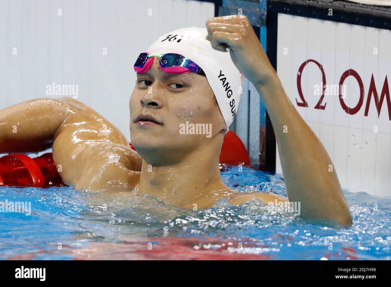 China's Yang Sun during the qualification round of the 400m Freestyle ...