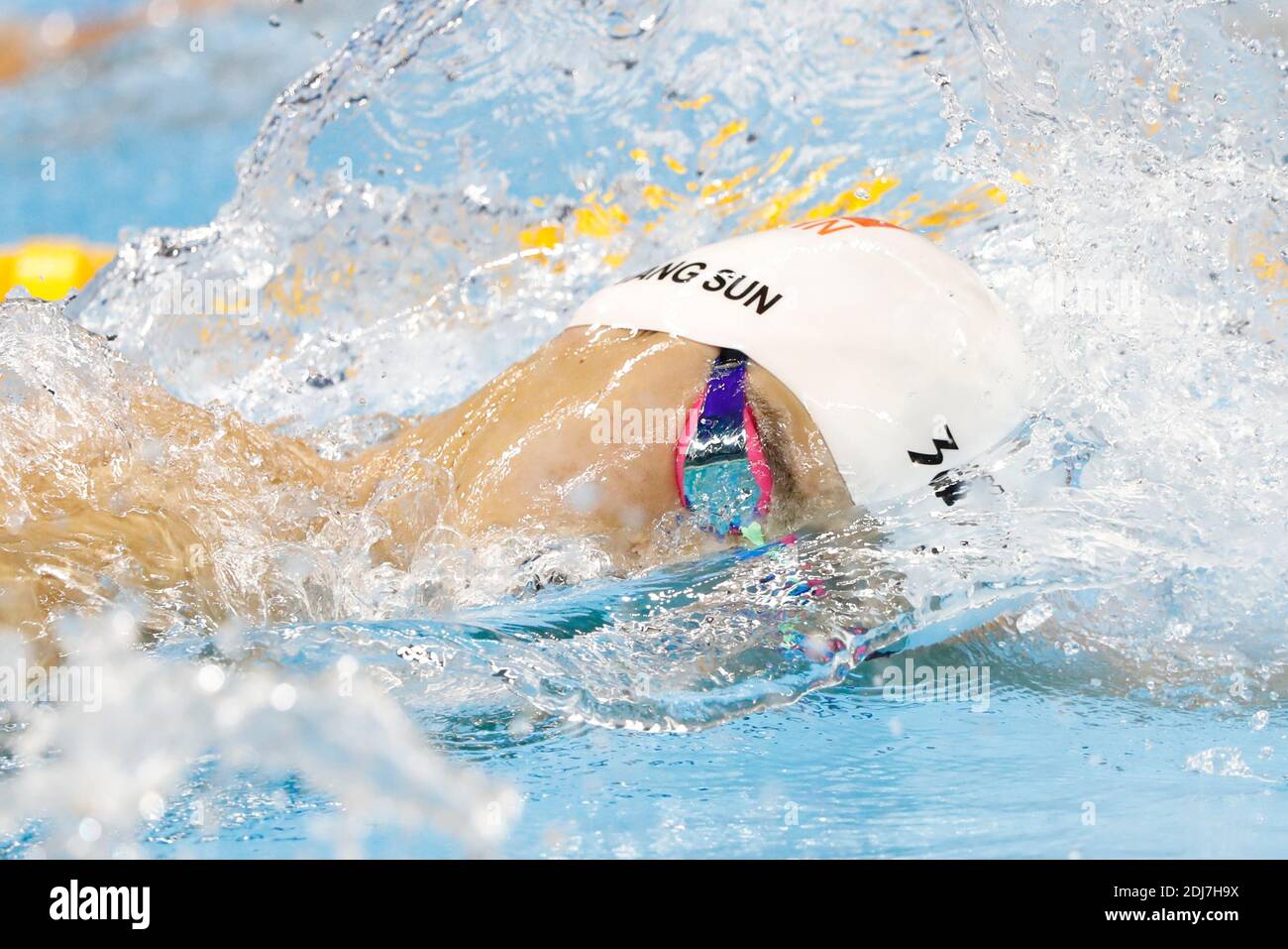 China's Yang Sun during the qualification round of the 400m Freestyle ...
