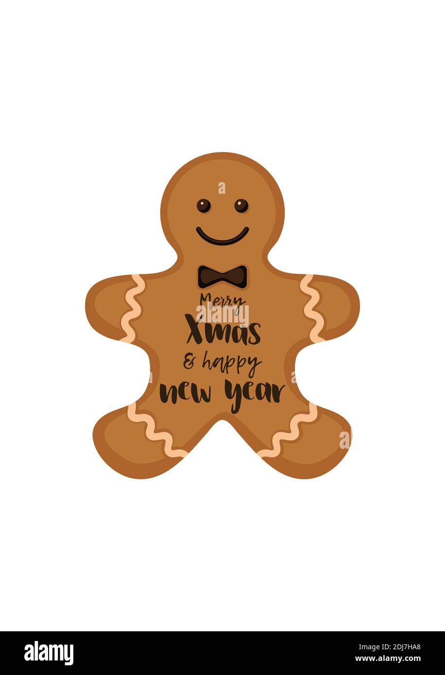 Christmas cookies greeting card, poster, party invitation Stock Vector ...