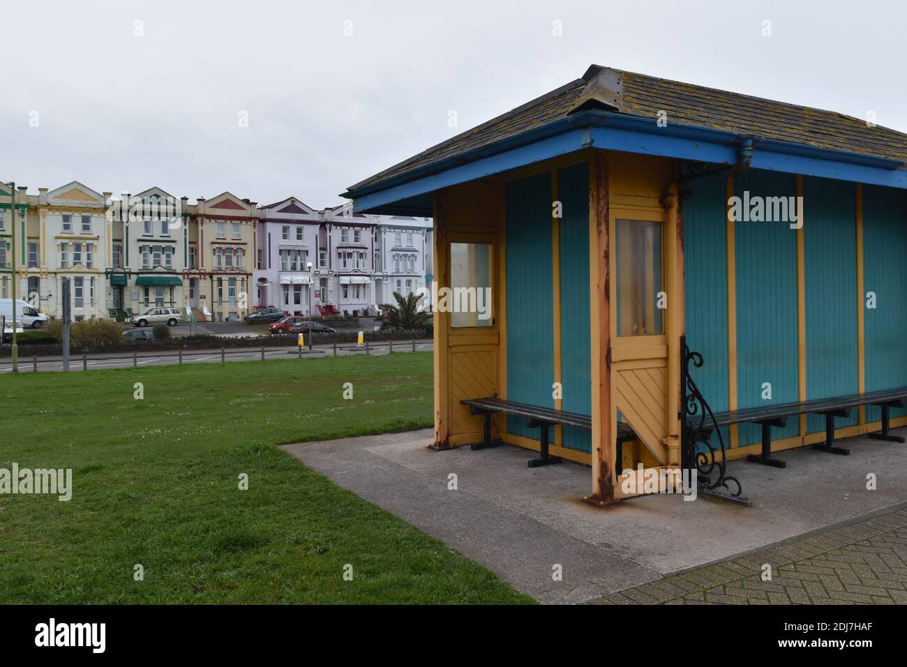 Seaside shelter, Paignton, Devon, UK Stock Photo - Alamy