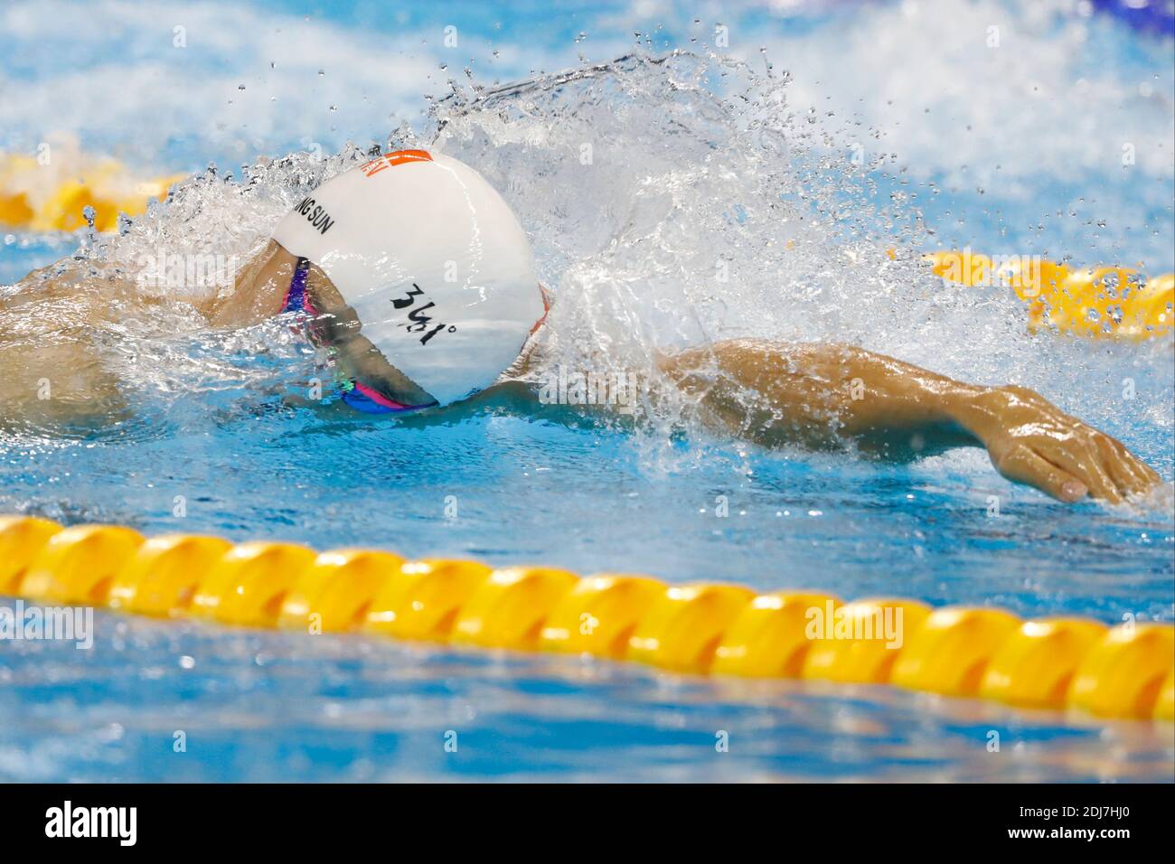 China's Yang Sun during the qualifications of the 200 m freestyle ...