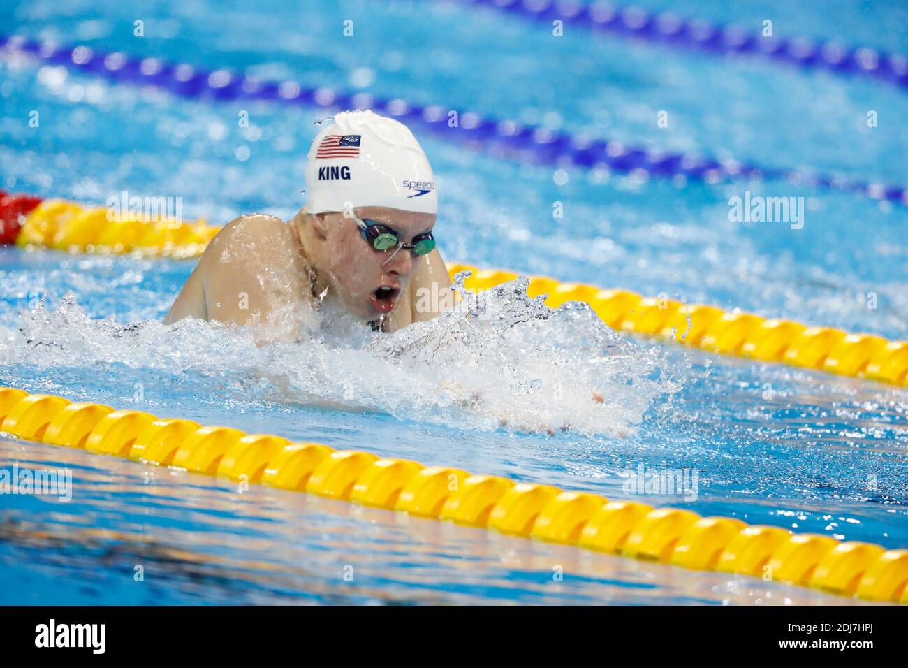 USA's Lilly King during the qualifications of the 100 m breaststroke ...