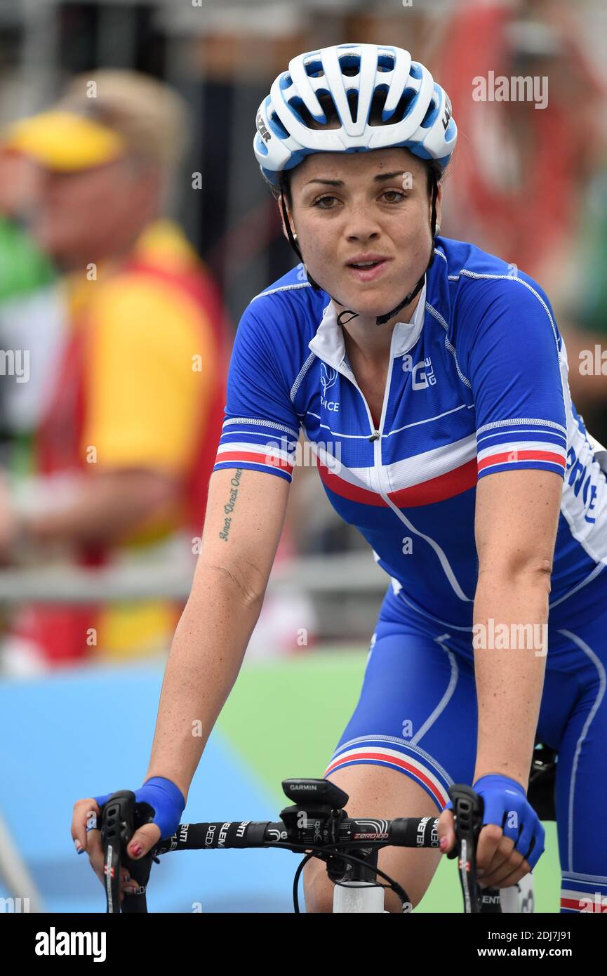 Audrey Cordon-Ragot after the cycling women's road race during the 2016 ...