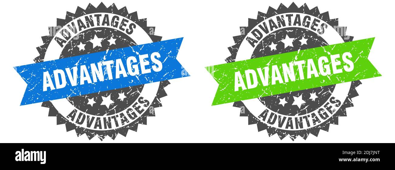 advantages grunge stamp set. advantages band sign Stock Vector Image ...