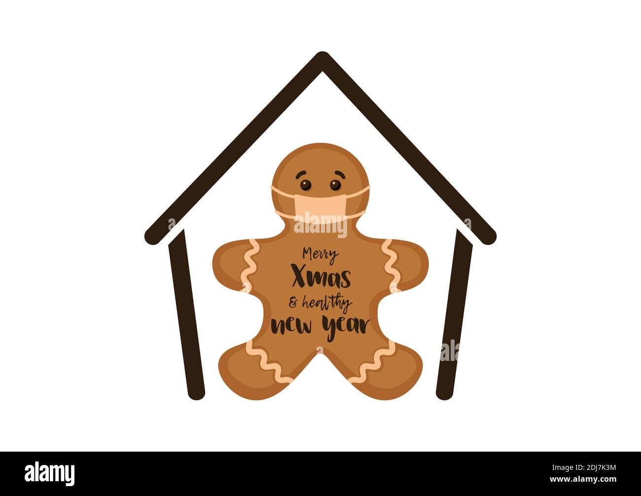 Christmas cookies greeting card, poster, party invitation Stock Vector ...