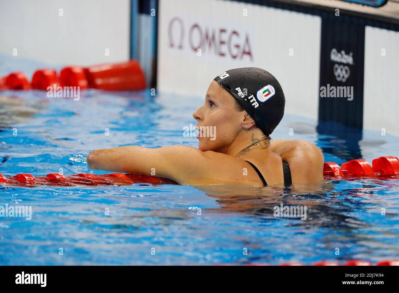 Italia's Federica Pellegrini during the qualification round of the 200m ...