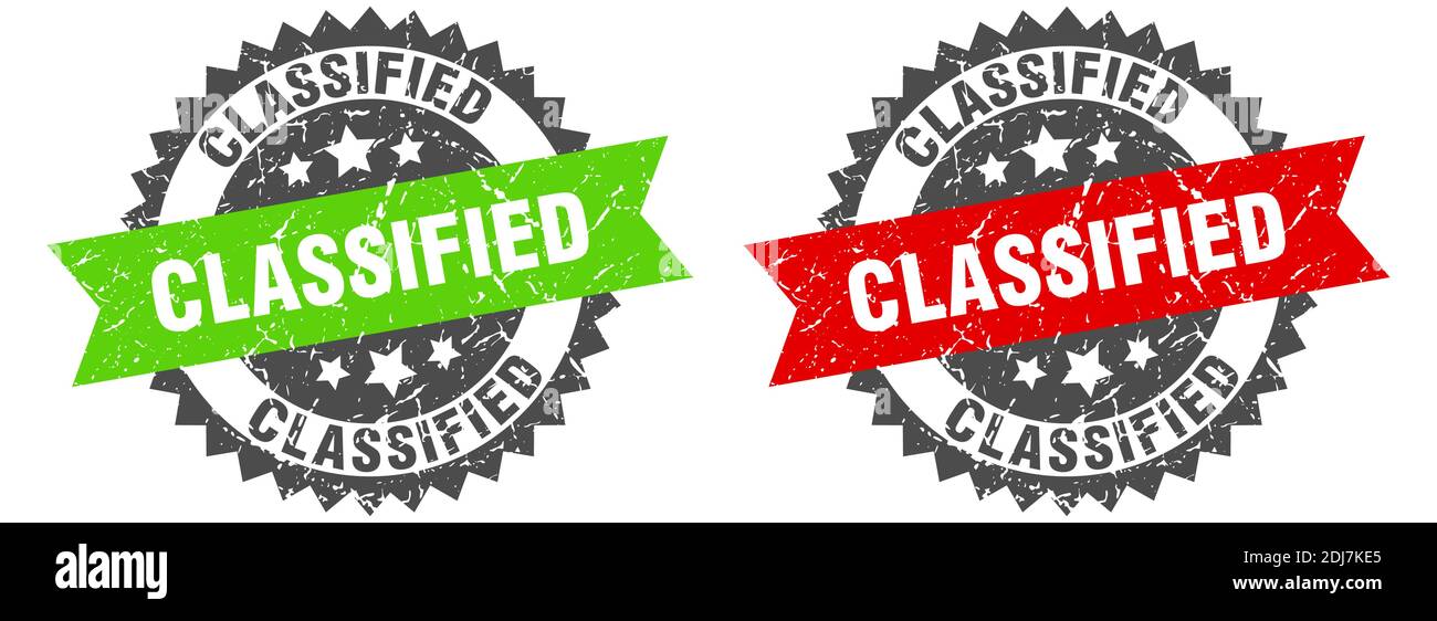 classified grunge stamp set. classified band sign Stock Vector Image ...