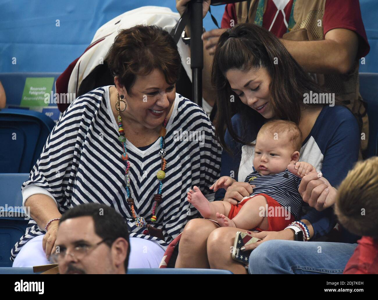 Debbie Phelps, Nicole Johnson and her son Boomer Robert Phelps attend ...