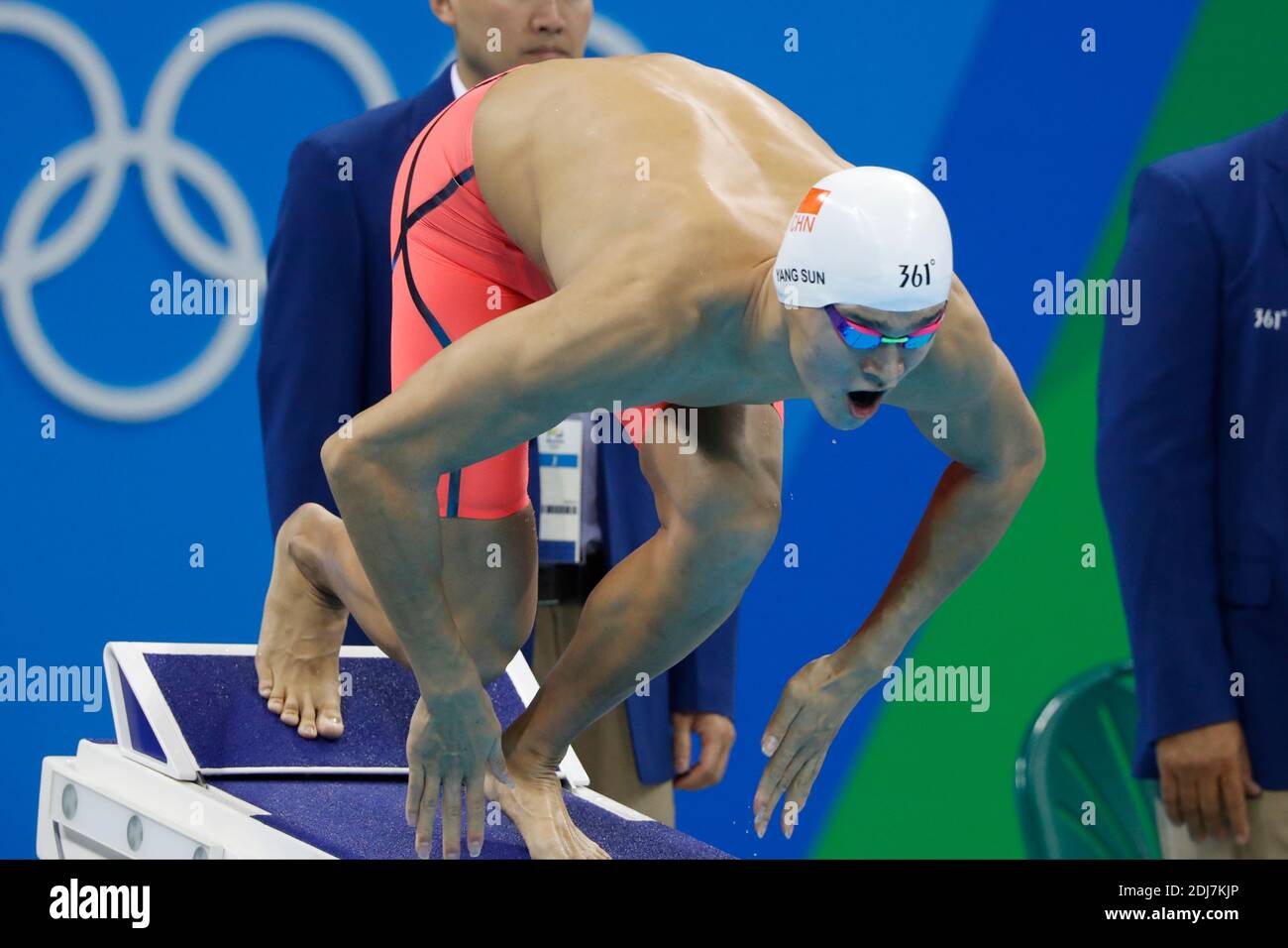 China's Yang Sun Gold medallist in the 200m freestyle men swimming ...