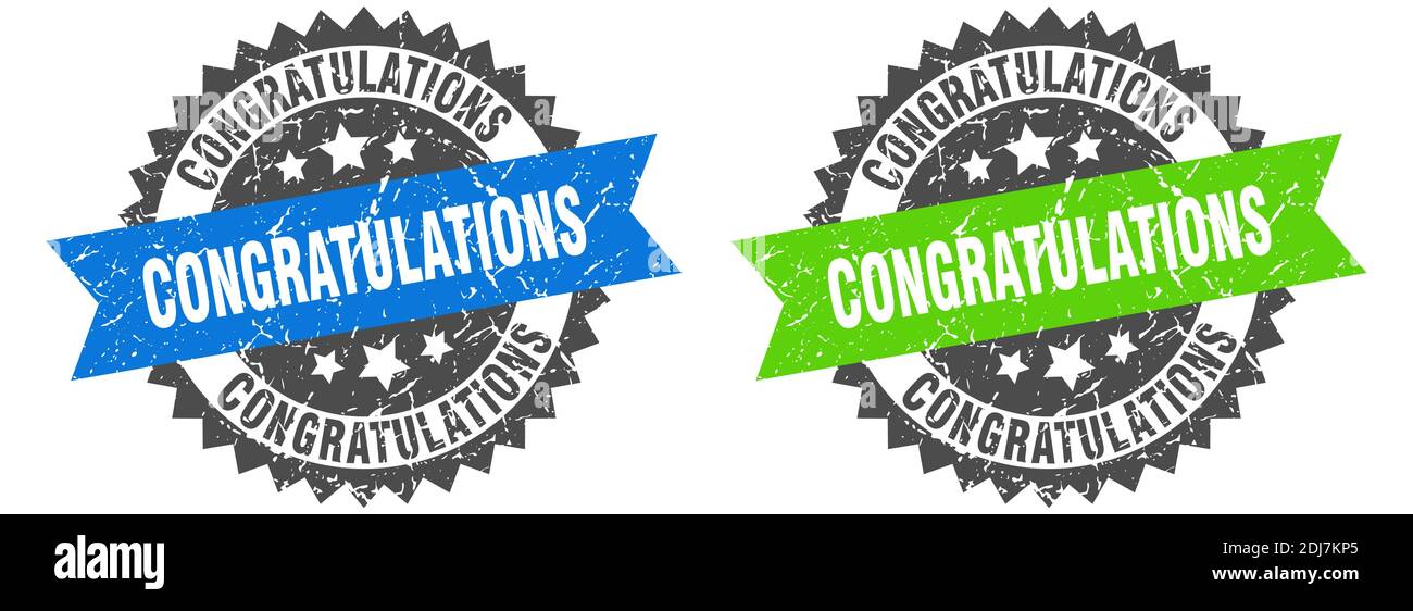congratulations grunge stamp set. congratulations band sign Stock ...