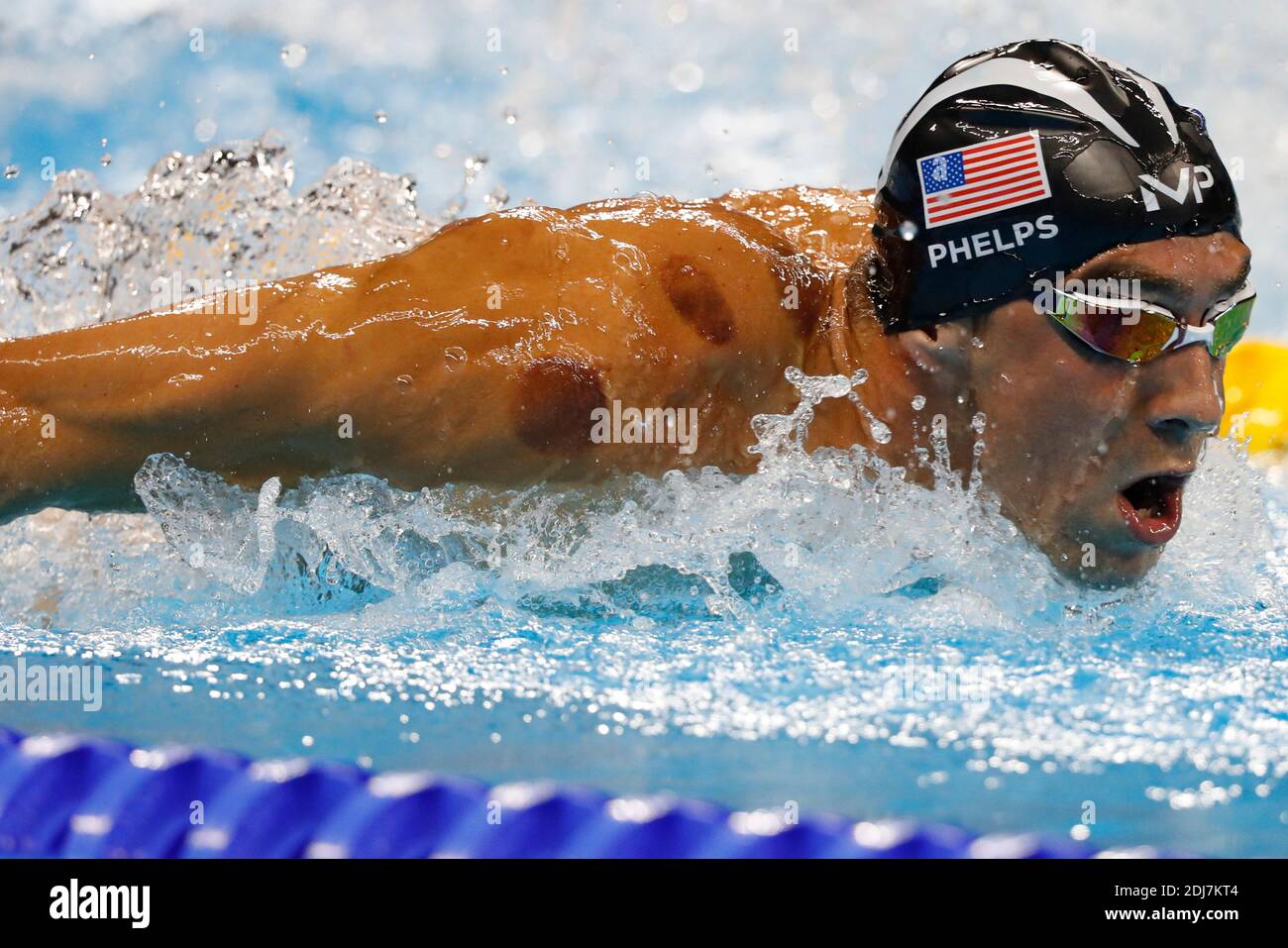 USA's Michael Phelps during the semi-final of the 200m butterfly men ...