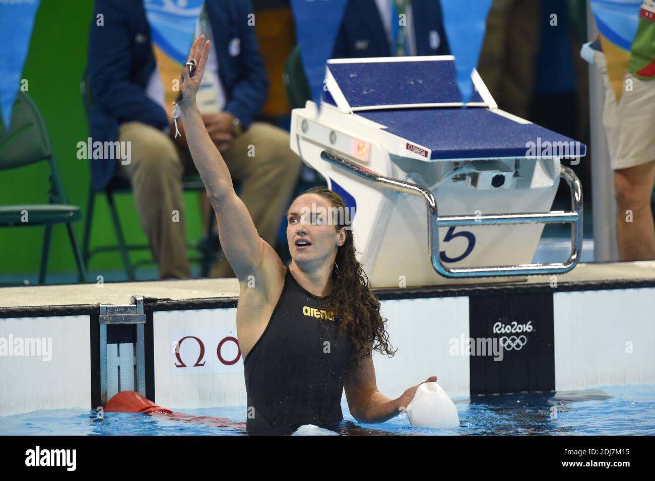 Katinka Hosszu celebrates after winning the gold medal at the 100m ...
