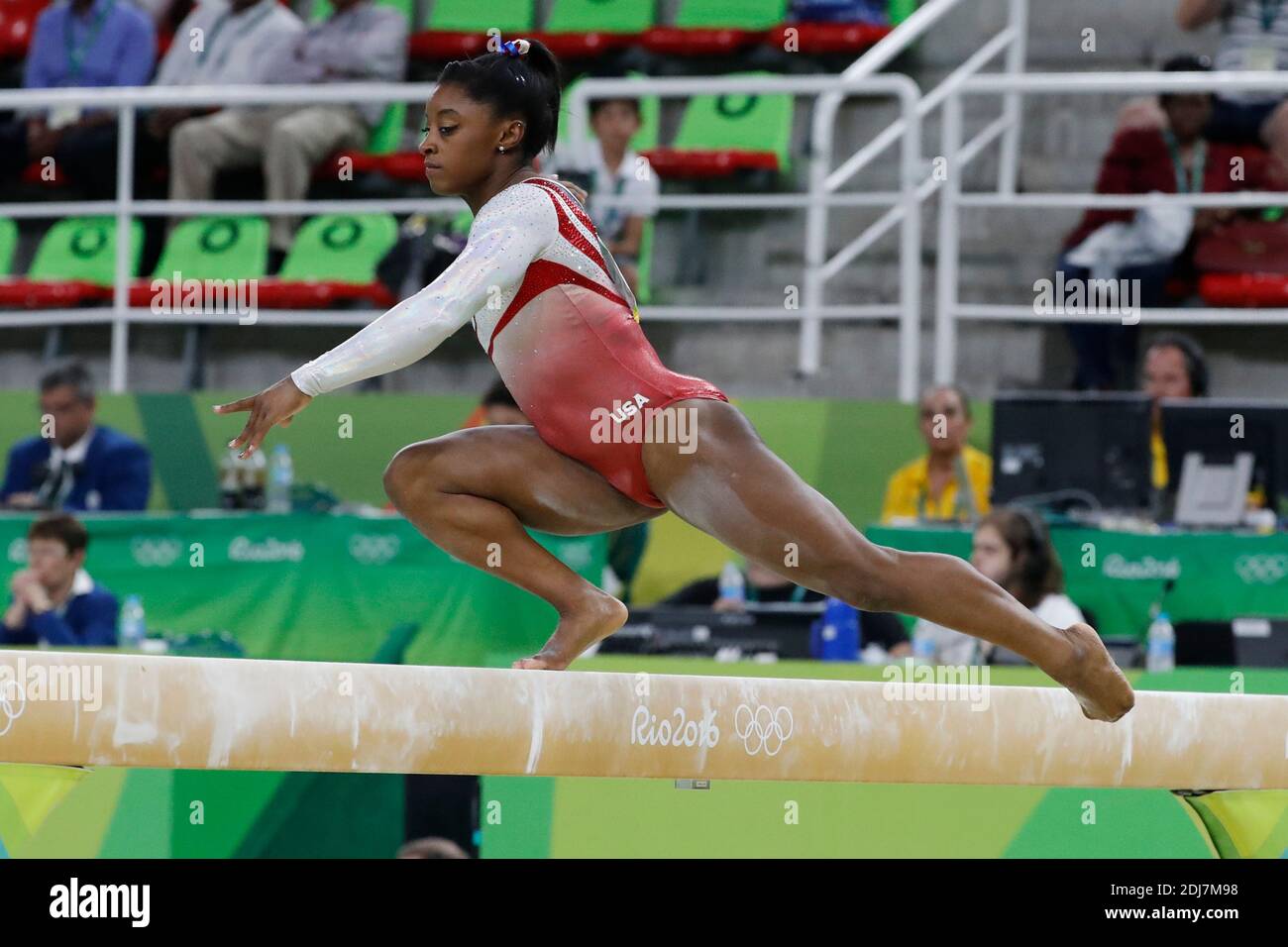 USA's Simone Biles the superstar of the US Women Gymnastics team who won the Artistic Gymnastics ...